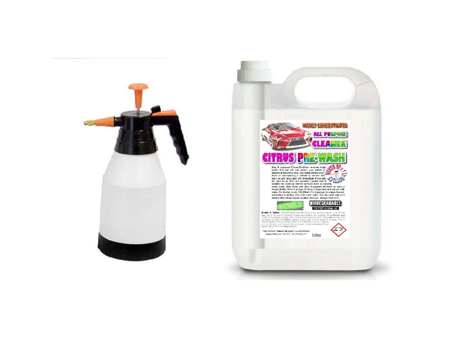 Grime-X Citrus Pre-Wash 5 Litre Concentrate + Pump Sprayer | Grime-X