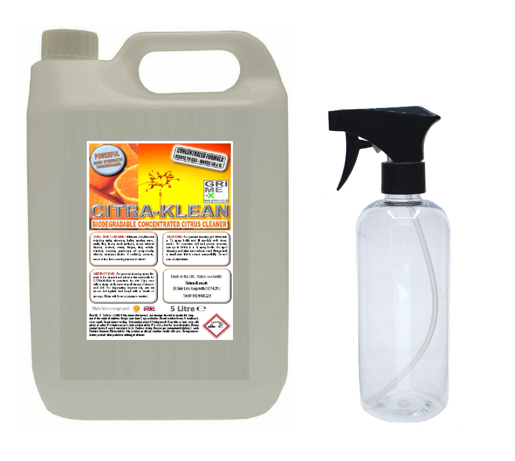 Grime-X CITRA KLEAN Concentrate Citrus Cleaner / Degreaser 5 Litre ...